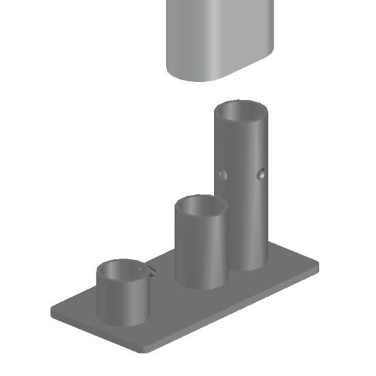 4"x8" Base Plate Quick Peak D-tube Tension Style – Central Tent
