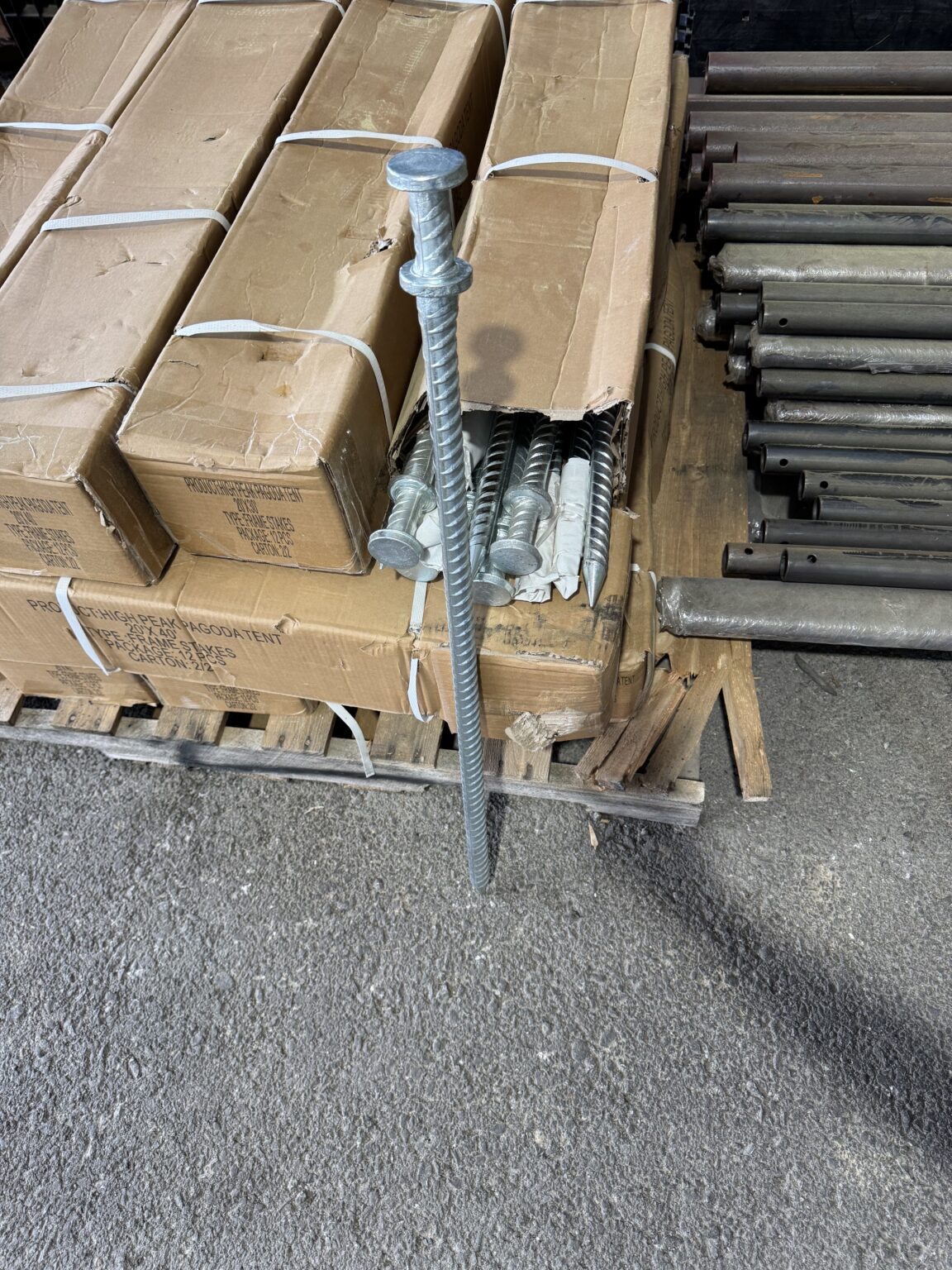 Rebar Stake 1x36" Double Head, Rust Resistant – Central Tent