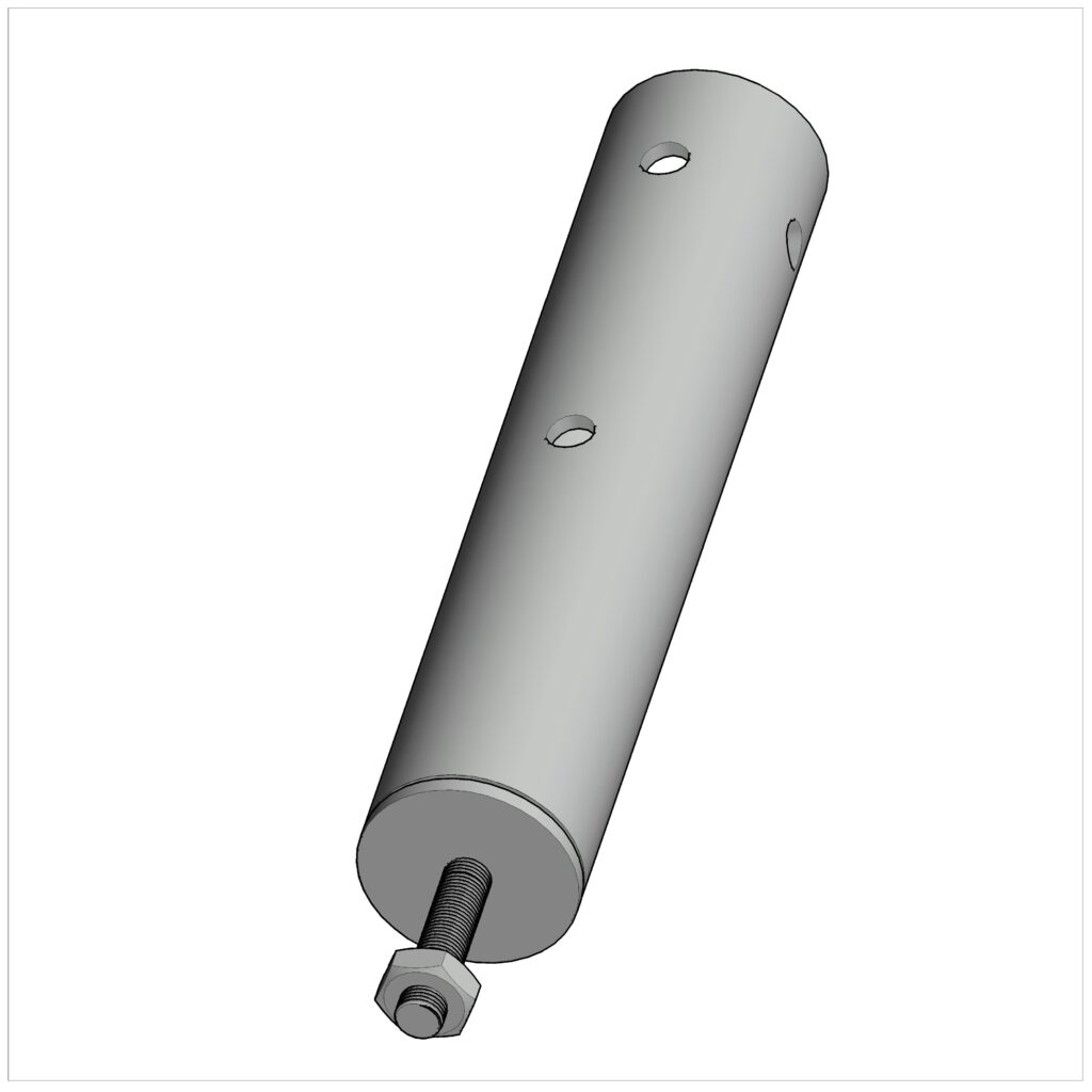 Pole Connector (8") (Threaded 3/8") – Central Tent